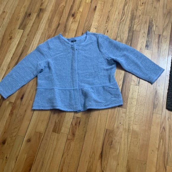 Talbots | Jackets & Coats | Talbots Zip Up Cotton Jacket Size Lxl ...